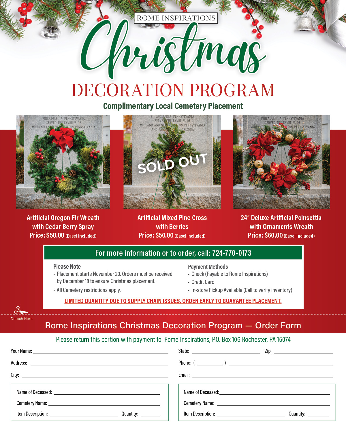 2023 Christmas Decoration Program | Rome Inspirations